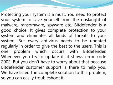 Ppt Steps To Fix Bitdefender Error Code 2002 Powerpoint Presentation Id 7943164