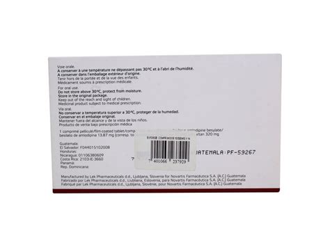 Comprar Exforge Novartis 10 320 Mmg 14 Tabletas Walmart Guatemala