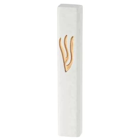 Polyresin Like Stone Mezuzah Case 15cm Mekor Judaica