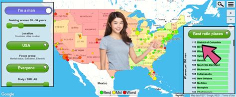 USA Smart Map For Lovely Single People Discover Local Places Where Sex Ratios Are Awesome