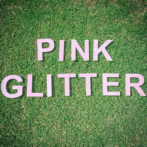 Pink Glitter Word Banner Make Your Own Custom Banner