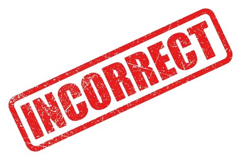 Premium Vector Incorrect Stamp Isolated