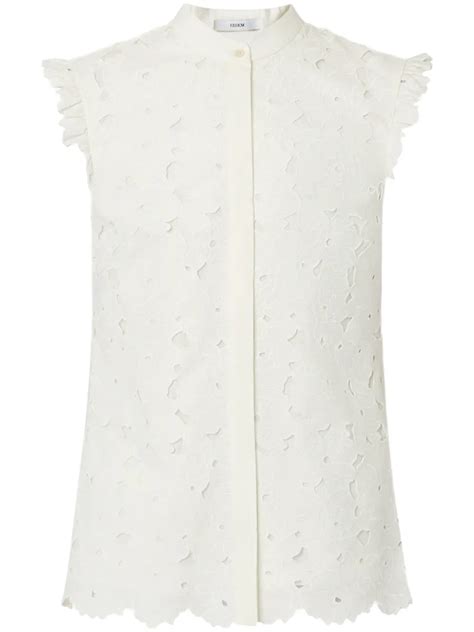 Erdem 러플 디테일 셔츠 화이트 Farfetch Kr