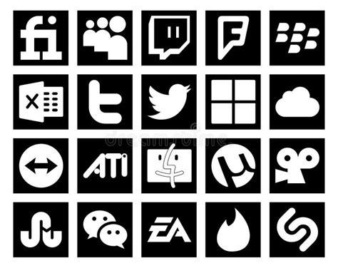 20 Social Media Icon Pack Including Messenger Stumbleupon Microsoft