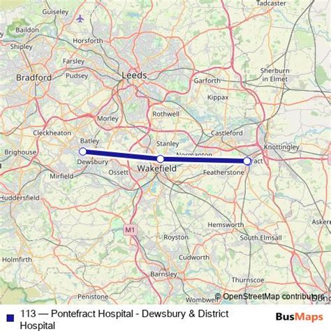 Bus 113 Pontefract Hospital Dewsbury And District Hospital In
