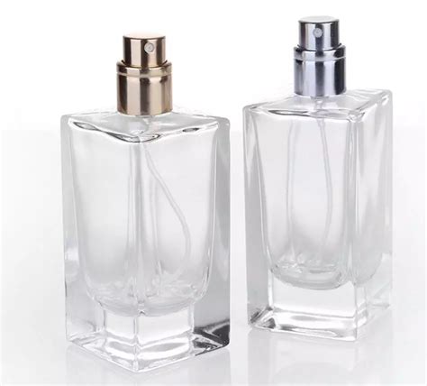 Rectangle Empty Oil Perfume Bottle Crystal Refillable 50ml Perfume