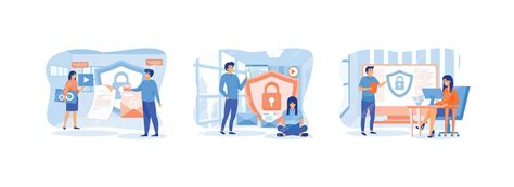 Premium Vector | Data protection protecting personal data internet security data protection 1 ...