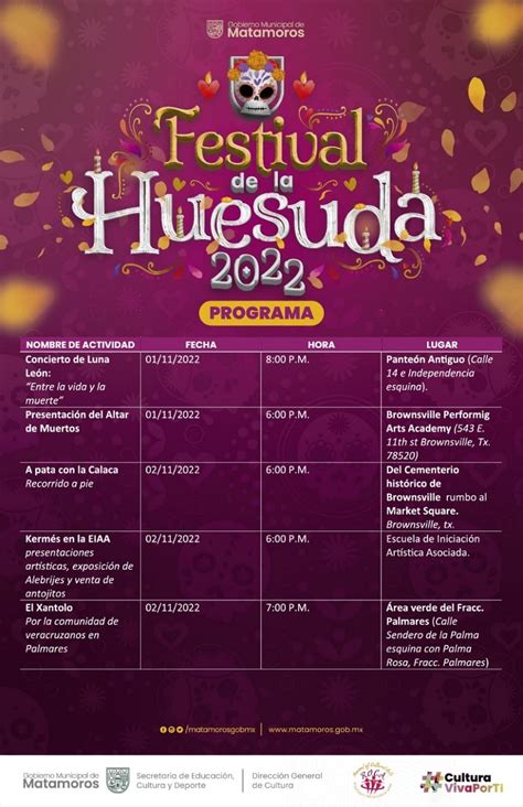 Inaugurará Gobierno de Matamoros Festival de la Huesuda 2022