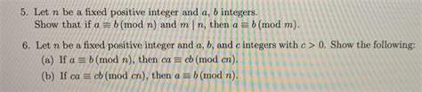 solved 5 let n be a fixed positive integer and a b