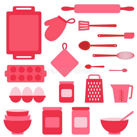 Colección De Los Iconos Del Vector En Tema De La Hornada Ilustración