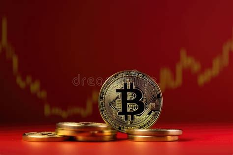 Bitcoin Price Chart Cryptocurrency Market Trend Red Market Candlestick Chart Bearish Price
