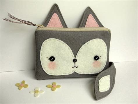 Blue Bunny Zipper Pouch Etsy Felt Bag Etsy Wool Felt
