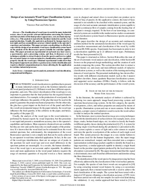 Pdf Design Of An Automatic Wood Types Classification System By Using