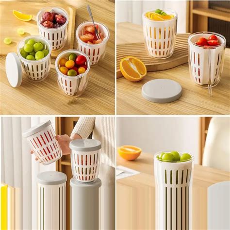 Контейнеры для ягод и фруктов со съемным дуршлагом | AliExpress