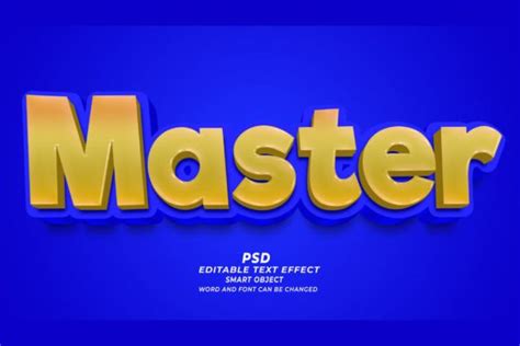 Psd Master D Editable Text Graphic By Truevector Creative Fabrica