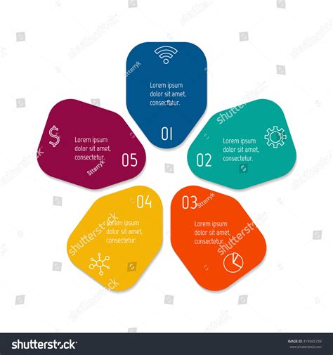 Circular Connected Infographic Diagram Flower Chart Stock Vector Royalty Free 419565739