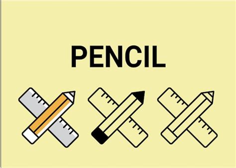 El Icono Del Lápiz Vector Premium