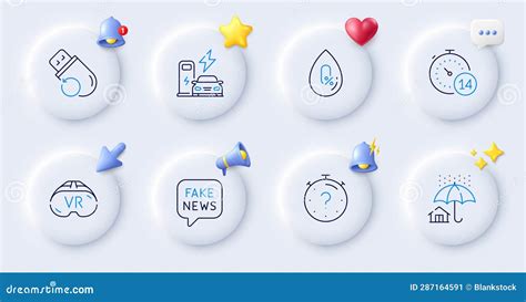 No Alcohol Fake News And Quarantine Line Icons For Web App Printing