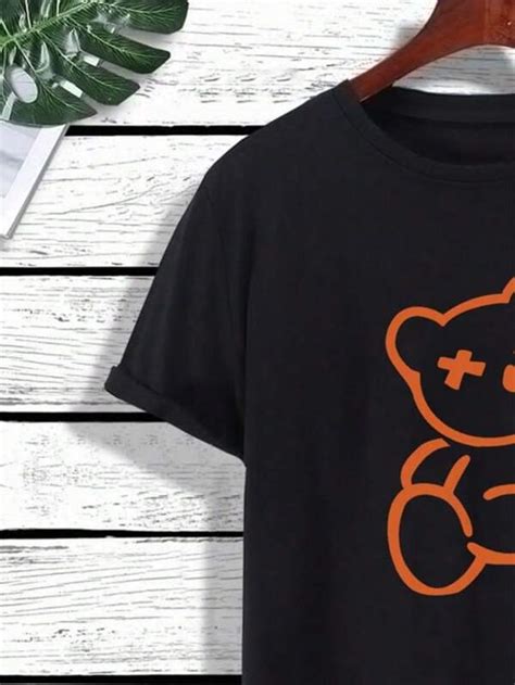 Manfinity Hypemode Men Bear Print Tee Drawstring Waist Shorts SHEIN USA
