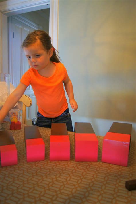 Diy Montessori Pink Tower And Brown Broad Stair Making Montessori Ours