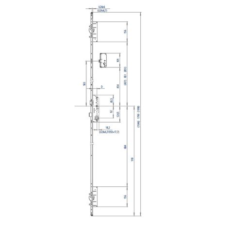 Serrure Multipoint Multisafe 855GL Type 11 Action Par Cylindre Avec