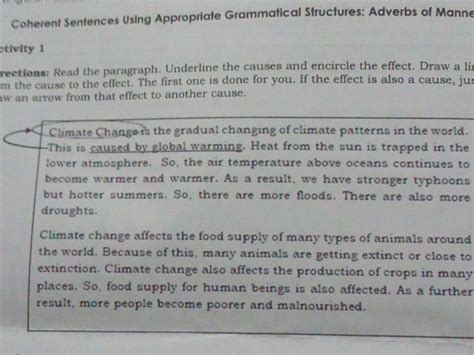 Directions Read The Paragraph Underline Studyx