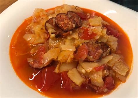 Kolbászos lecsó Klaudia Zatykó receptje Cookpad receptek