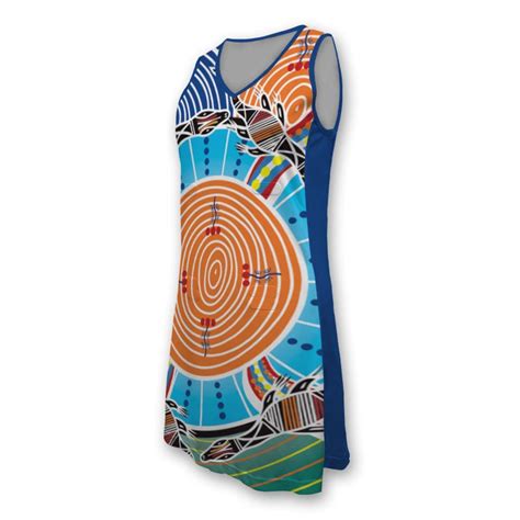 Indigenous Netball Dress Red Oak Teamwear