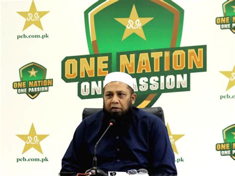 Chief Selector Of The Pakistan Cricket Squad Inzamam Ul Haq Holds A