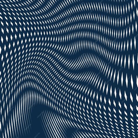 Premium Vector Optical Background With Monochrome Geometric Lines Moire Pattern Trance Effect