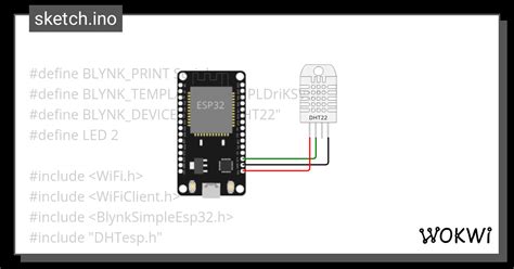 Blynk Dht22 Wokwi Esp32 Stm32 Arduino Simulator
