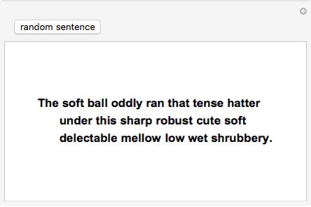 Nonsense Sentence Generator Wolfram Demonstrations Project