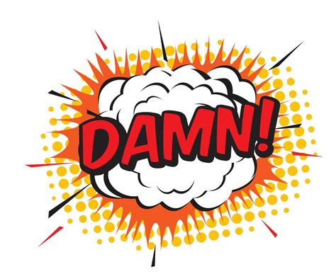 Comic Balloon On Background And Damn Vector Illustration 21695311 Vector Art At Vecteezy