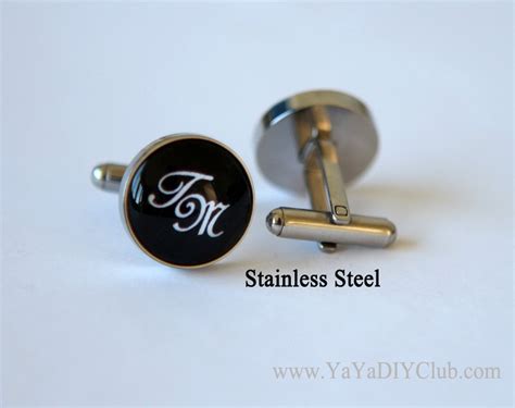 Mens Monogram Cufflinks Personalized T For Him Mens Etsy