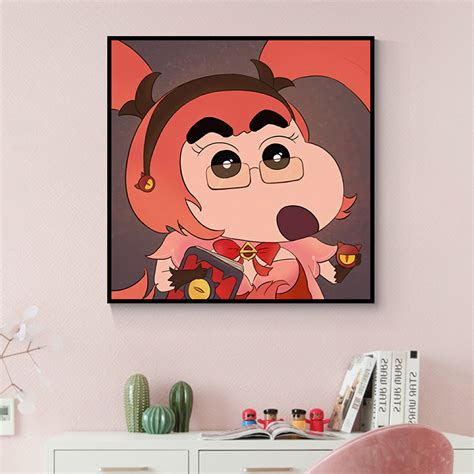 蜡笔小新手游系列插画diy数字油彩画自己手绘填色创意礼物送朋友 虎窝淘