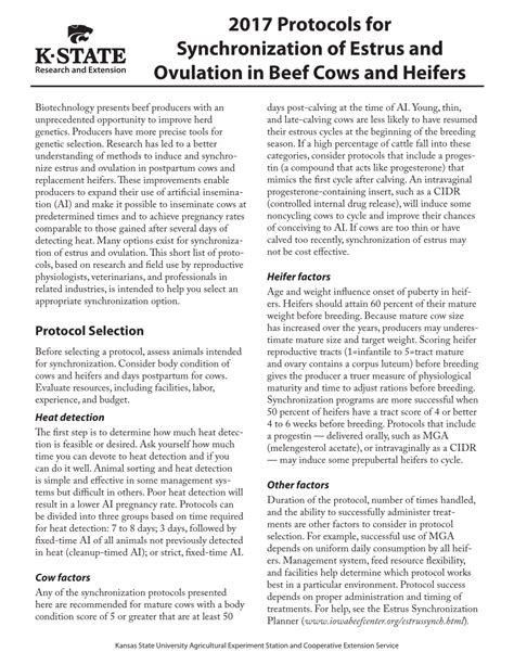Pdf Protocols For Synchronization Of Estrus And Ovulation