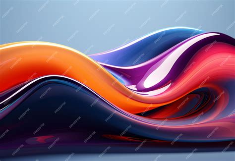 Abstract Colorful Waves Background With A Blue Background Generative Ai Premium Ai Generated Image