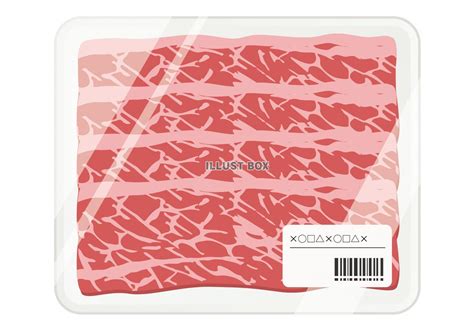 無料イラスト 食材シリーズ★パックに入った肉★牛肉