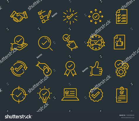 Set Checkmark Vector Line Icons Contains Stock Vector Royalty Free Shutterstock