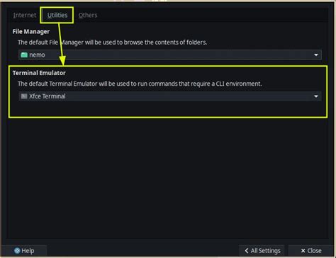 Using A Different Terminal Emulator By Default XFCE EndeavourOS