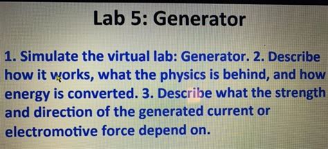 Solved Lab Generator Simulate The Virtual Lab Chegg