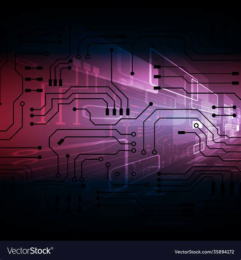 Circuit Technology Background Royalty Free Vector Image