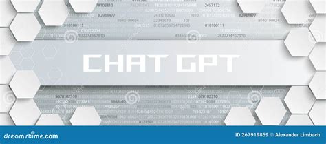 white hexagon structure banner chat gpt header cartoon vector