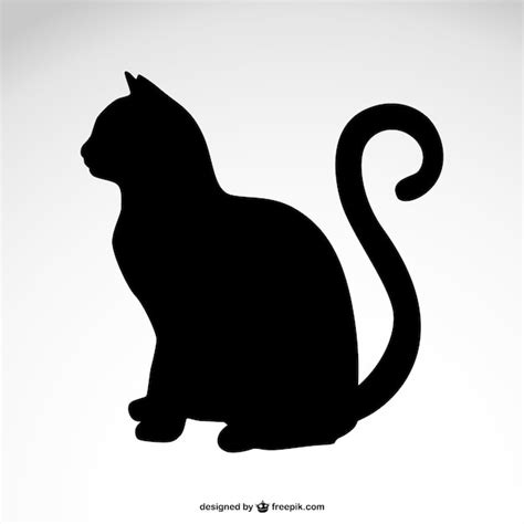 Kot Sylwetka Vector Wektor Darmowe Pobieranie