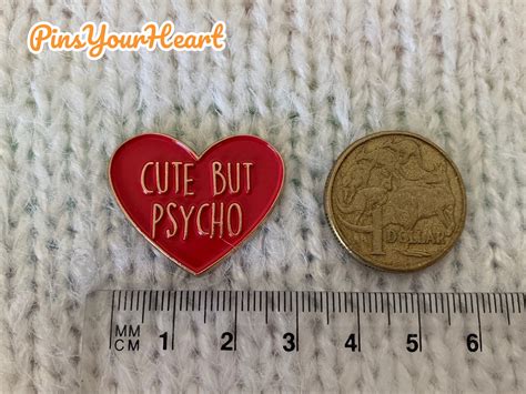 Cute Psycho Cute And Naughty Enamel Pin Funny And Quirky Etsy