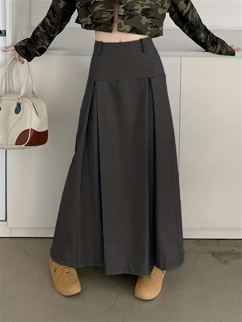 High Waist Pleated Skirt Casual Skirt For Spring And Summer Womens