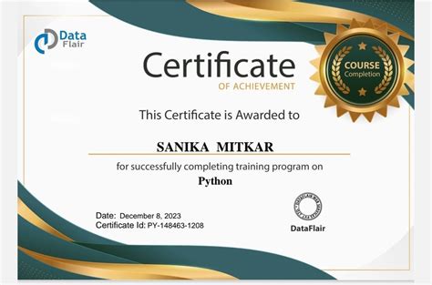 Sanika Mitkar On Linkedin I Feel Happy To Share That I Have Successfully Completed The 𝗣𝘆𝘁𝗵𝗼𝗻…