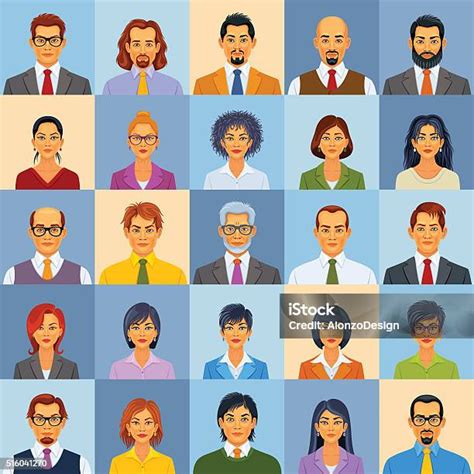 Orang Office Ilustrasi Stok Unduh Gambar Sekarang Avatar Wajah