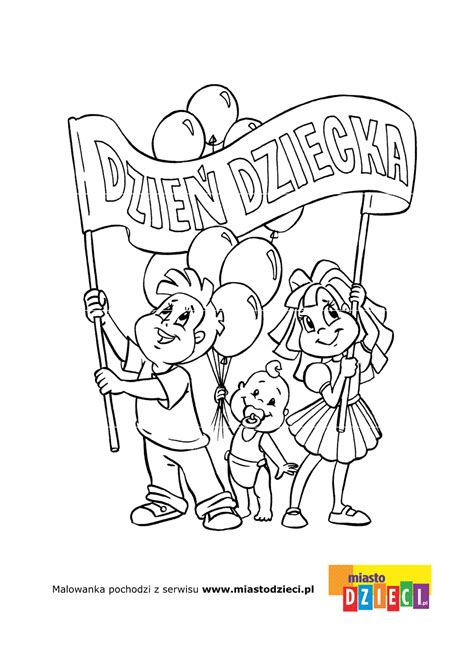 Kolorowanka Dzisiaj Dzień Dziecka