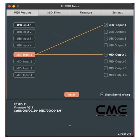 CME U MIDI Pro USB MIDI Interface With Filter At Gear Music